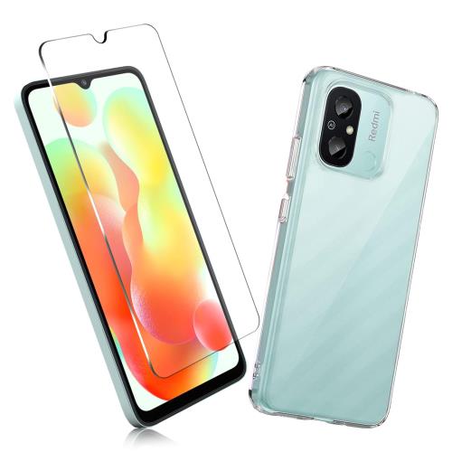 対応機種セット内容 ：FOR Redmi 12C 用の 強化ガラスフィルム*1枚+クリアケース*1。 画面部分表面硬度9Hのガラスフィルムで、万が一フィルムが破損した場合でも、ガラスが飛び散らず張り付いた状態になります。 透明度：超薄、光の...