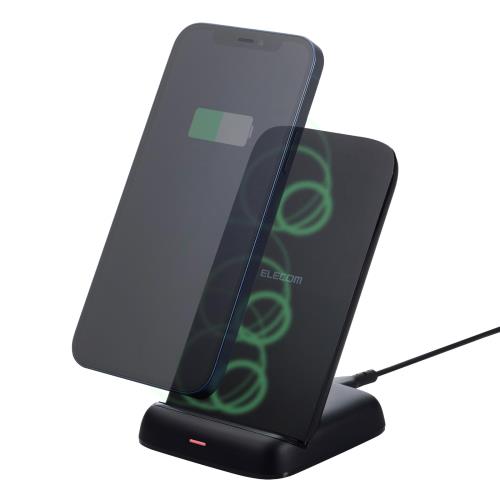 スマートフォンや他のQi対応機器を置くだけで充電ができる、Qi規格対応ワイヤレス充電器です。 WPC(ワイヤレスパワーコンソーシアム)が策定したワイヤレス給電の国際標準規格「Qi(チー)」に準拠した正規認証品です。 ※エレコムはWPCの会員...