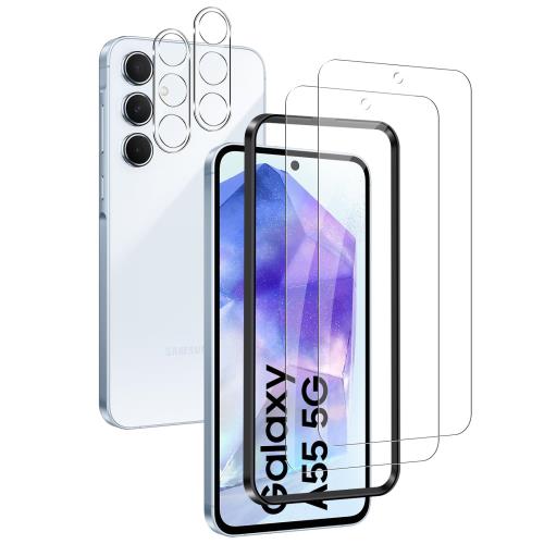 対応機種 Samsung Galaxy A55 5G SC-53E/SCG27 対応。ガラスフィルム*2+レンズフィルム*2。誤発注のないよう、ご註文前に型番をご確認くださいますようお願いいたします。 9H硬度日本製旭硝子材料を採用し、外部...