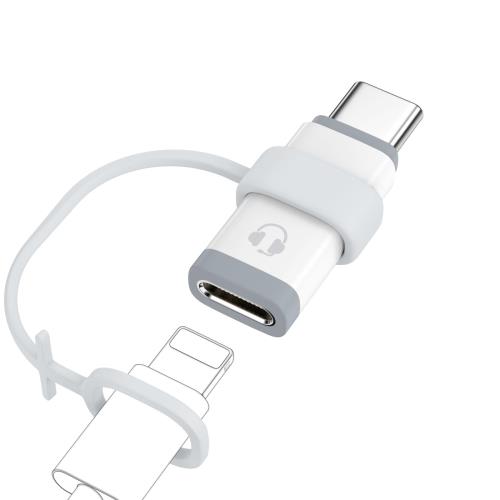 「オーディオアダプター」ライトニングからType-Cに変換のイヤホン用オーディオアダプターとなります。機種に変えられて端子が異ってもイヤホンケーブル1本で、お気に入りのライトニングEarPodsを使い続けるように活躍してくれます。※本製品は...