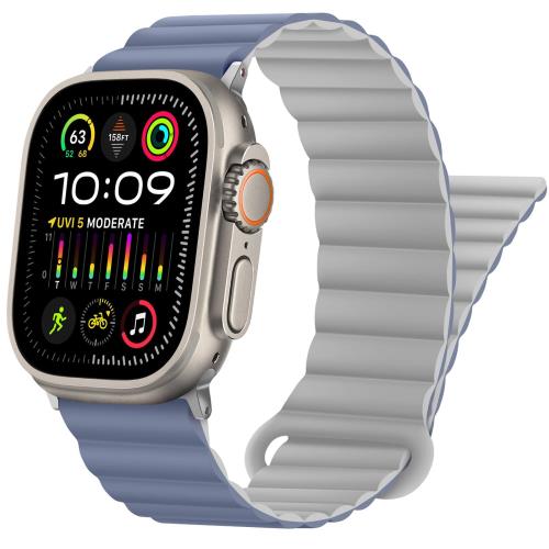 iWatch バンド に対応: HITZEE 両面ウェアラブルシリコン磁気交換バンド は Apple Watch バンド49mm 46mm 45mm 44mm 42mm に対応 すべてのモデル、 を含む：Ultra 2 / Ultra / ...