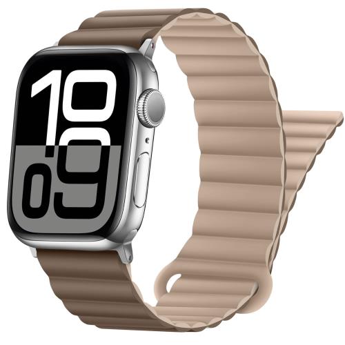 iWatch バンド に対応: HITZEE 両面ウェアラブルシリコン磁気交換バンド は Apple Watch バンド42mm 41mm 40mm 38mm に対応 すべてのモデル、 を含む：SE（2022） / SE（2020） /シリ...