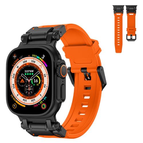 対応機種iWatch 49mm/46mm/45mm/44mm/42mm対応。バンドの表面に数個の調整穴があり、長さが自由に調整可能です。手首サイズは150-220mmの方に適します。購入前に、お手首の周りを測定してください。（Apple W...
