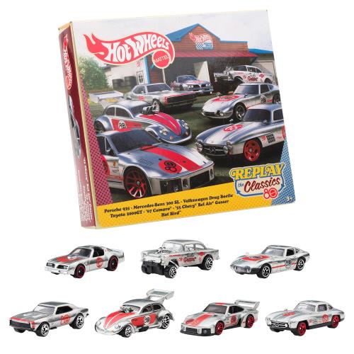 内容マテル80周年を記念して、1:64スケールのダイキャストカー7台セットが登場！55 シボレー・ベルエア・ガッサーやポルシェ935など、1970年代以前のアメリカ車、ヨーロッパ車、日本車を忠実に再現した懐かしのキャスティングを採用。すべて...
