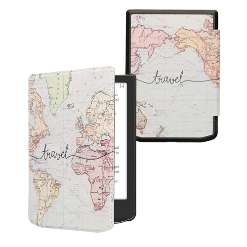 ぴったり: Pocketbook Verse / Verse Pro / Verse Color / Vivlio Light / Light HD対応 上品なレザールック: この手帳型ケース頑丈なPUレザーから作られ、あなたの大切な電子書...