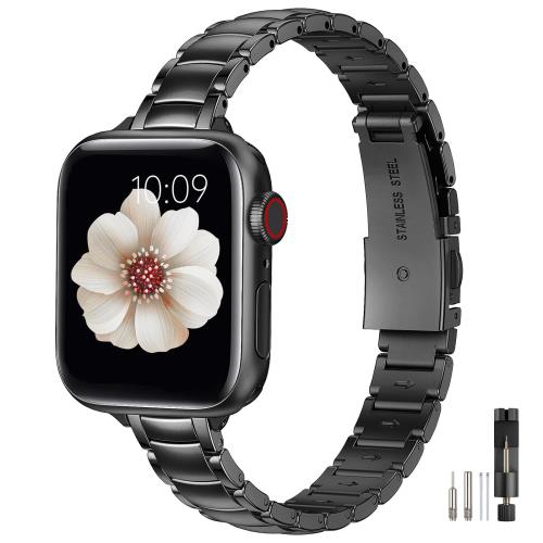 対応モデル: 当社のスリムなメタルバンドはApple Watch バンド Series 10（46mm）、Series 9/8/7（45mm）、Series 6/5/4/SE/SE2（44mm）、およびSeries 3/2/1（42mm）、...