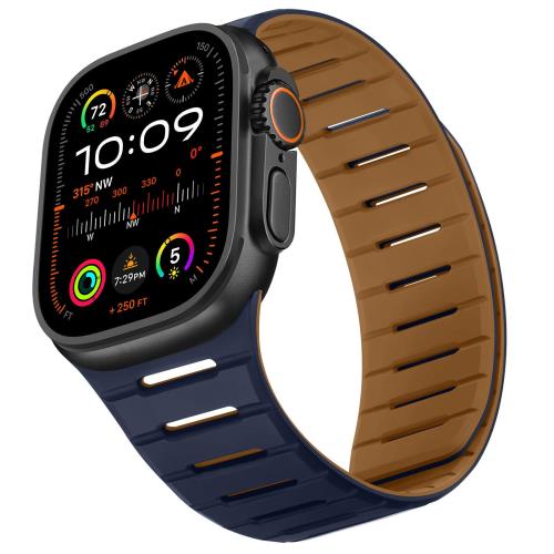 対応モデル: HITZEE 両面ウェアラブル磁気シリコンバンド Apple Watch Ultra/Ultra 2 (49mm)/ SE (2022) / SE (2020) / シリーズ 10 (46mm)/ シリーズ 9/8/7 (45...