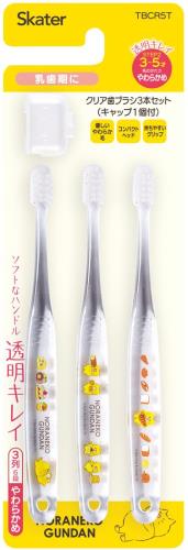 サイズ:長さ14cm 素材・材質:柄＝PET樹脂、毛＝ナイロン セット内容:3本セット 毛の硬さ:やわらかめ対応年齢:3～5才の乳歯期