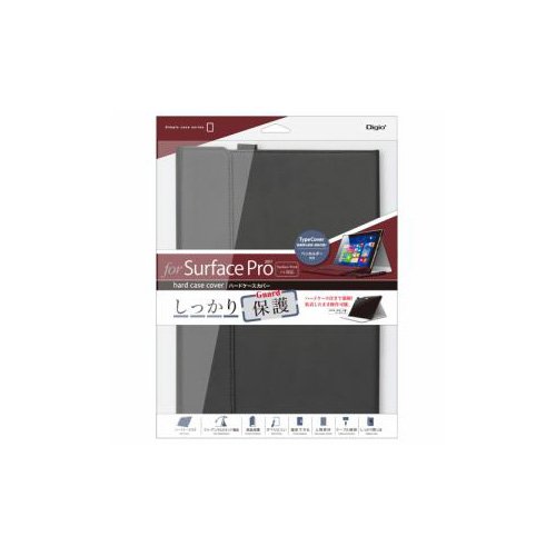 本体寸法/重量:W213×D17×H296mm/約490g 対応機種:Surface Pro(2017)、Surface Pro4 材質:カバー/ポリウレタン(PU)、ハードケース/ポリカーボネート