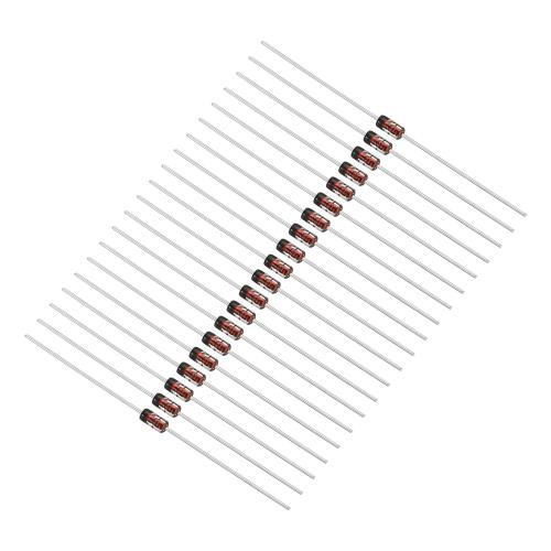 タイプ: タイプ: DO-35ツェナー; 電圧：4.7V; 消費電力:0.5W; 製品寸法:3.7 x 1.9mm(L*外径) 全長：60mm 本体長さ：3.7mm パッケージ内容：20 個 x ツェナーダイオードの品揃え ツェナーダイオー...