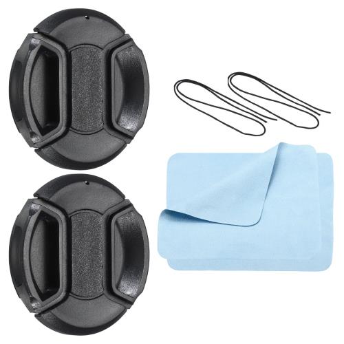 カラー: ブラック; 素材: ABSプラスチック; 適合レンズねじ径: 55 mm(Φ55 mm); レンズキャップ全体のサイズ: 9 x 57 mm(H*直径); パッキングリスト: 2 x レンズキャップ、2 x レンズキャップ紐、2 ...