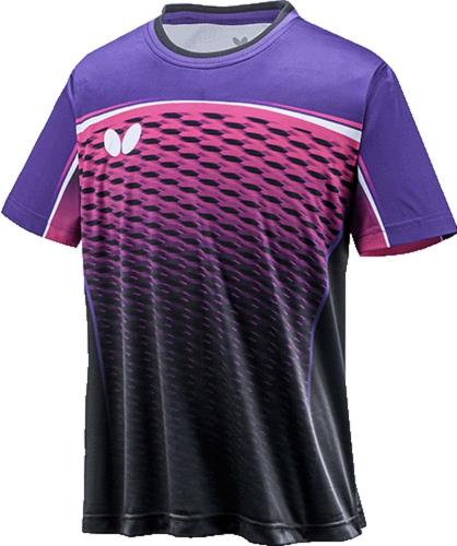 タイプ:ゲームシャツ(男女兼用)※JTTA公認 カラー:オレンジ(051)、パープル(243)、ブルー(177)、ブラック(278) サイズ:SS, S, M, L, O, XO 素材:ポリエステル100%/B-DRY 特徴:吸水速乾、伸縮