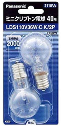 サイズ:バルブ径35×長さ67mm 質量:14g 定格消費電力(W):36 全光束(lm):490 定格寿命(h):2,000 口金E17