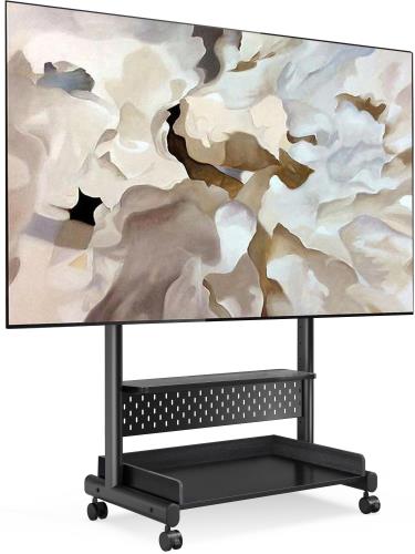 🎉商品仕様本体サイズ(約)：幅748×奥行446×高さ1036~1406mm　本体重量：18.2kg　耐荷重：ブラケット：60kg、中間棚板：20kg　素材：スチール＆（天然木）MDF　対応VESA規格：最小限100×100...