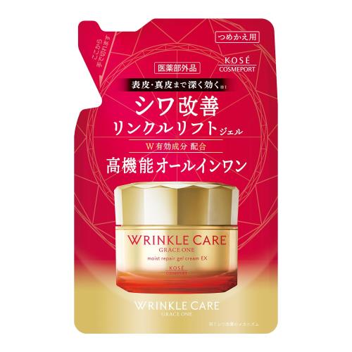 年齢サインの原因、シワ・肌あれ・ハリの低下を1品でケアするワンランク上のシワ改善高機能オールインワン。つめかえ用。 シワ改善有効成分ナイアシンアミドが表皮と真皮へダイレクトに働いて肌の内側に深く効き、消炎有効成分グリチルリチン酸ジカリウムが...