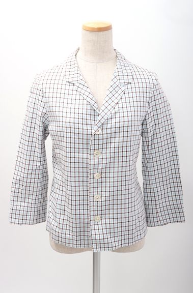 3月4日(水)20:00～3月11日(水)01:59までポイント5倍!! アイテム説明 ブランド umii908 45rpm 45アールピーエム アイテム チェックコットンジャケット サイズ 2　肩幅約38cm/身幅約45cm/着丈約51c...