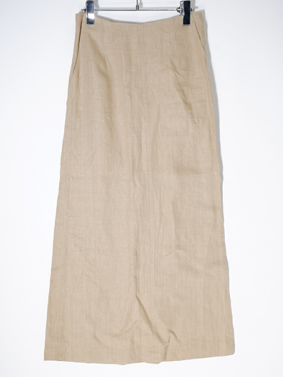 アイテム説明 ブランド Deuxieme Classeドゥーズィエムクラス アイテム Linen Slit リネンスリットマキシスカート サイズ 34　ウエスト約70cm/ヒップ約90cm/総丈約95cm カラー ベージュ 素材 リネン10...