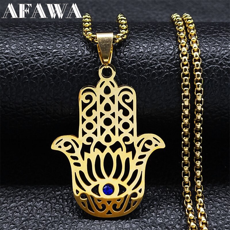 海外からの発送となりお届けに2週間程度を頂いております。予めご了承くださいませ。商品名トルコ 青 ブルー 目 アイズ ファティマ ハンド ペンダント ネックレス レディース メンズ ステンレス スチール ビンテージ ロータス すいれん はす...