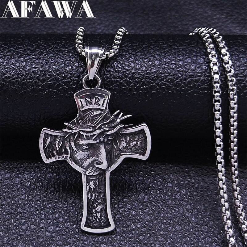 海外からの発送となりお届けに2週間程度を頂いております。予めご了承くださいませ。商品名クラウン とげ イエス クロス ペンダント ネックレス ステンレス スチール グランジ 十字架 メンズ ジュエリー スペックオケージョン-パーティー機能:...