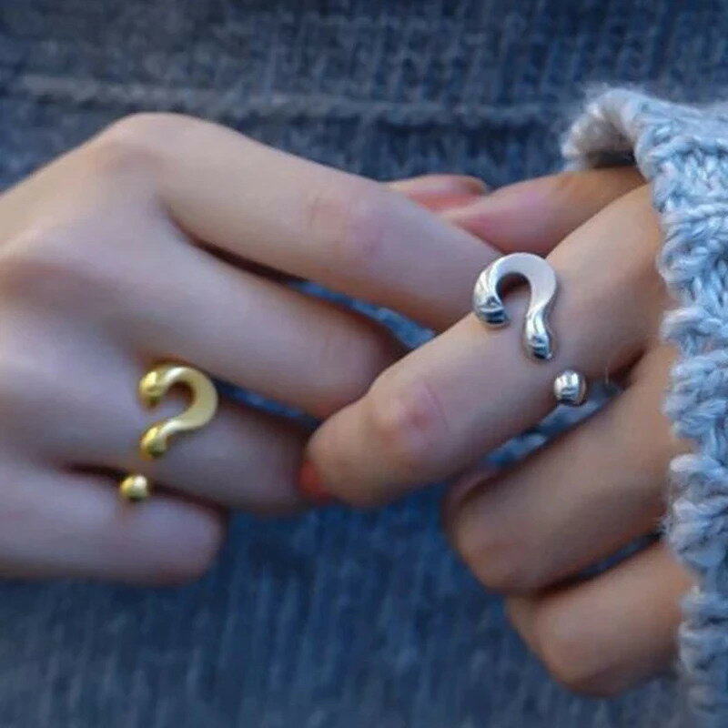 本商品は海外からの発送となり到着までに2週間程度を頂戴します。予めご了承くださいませ。商品名クエッション マーク オープン リング 指輪 ステンレス スチール レディース 面白い クリエイティブ ジュエリー 非 ターニッシュ 防水 ユニーク...