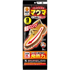 「使用方法」【使用方法】 使用直前に袋からカイロを取り出し、柄のある面（滑り止め）を下にして、もまずにくつの中に敷いてすぐにくつを履いてください。 開封後残ったカイロは外側の袋に入れて保存し早めに使う。 保存状態により、表示の持続時間に影響...