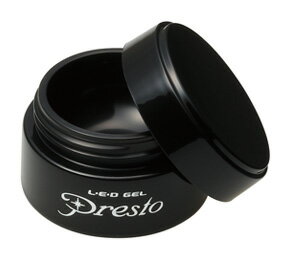 可視光線のLEDライトで硬化するソークオフジェルシステム 「Presto（プレスト）」。 重ねられる便利なプレストのロゴ入り空容器です。 ジェルを小分けする際等にご使用ください。 【内容】4g×5個　