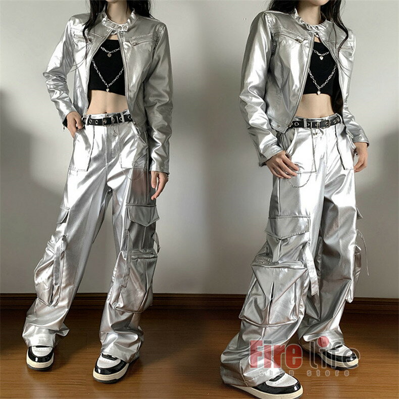 商品情報4点セット：ジャケット+黒キャミソール+ズボン+ベルト素材：ポリエステル▼注意事項：※サイズは当店平置き実寸サイズです。生地の伸縮により若干の誤差及びタグの表記とは異なる場合があります。2-3cmの誤差はご容赦下さいませ。※モニター...