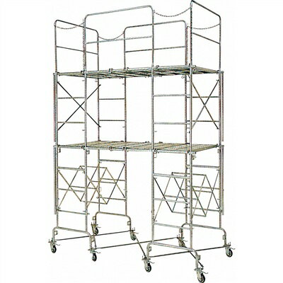 折りたたみ式伸縮足場（フジステージ） 高さをラクラク4段階に調整できる足場！！ 簡単に折畳みができ、収納時に便利です Wストッパー付φ130キャスター仕様 オプションシステムの組合せで広さ自由自在 最大使用質量 F12-19R-A/B　：　...