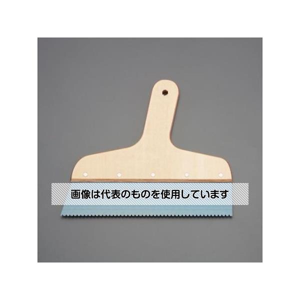 【アズワン AS ONE】実験室設備 工具類 工具その他 ●下地ヘラ形状で柄が握りやすく、作業効率良好。 ●ヘラ先ギザ溝付きで一定の厚さで接着を塗り付けできます。 商品の仕様 ●全長：215mm ●刃幅：240mm ●形状：角溝 ●材質：刃...