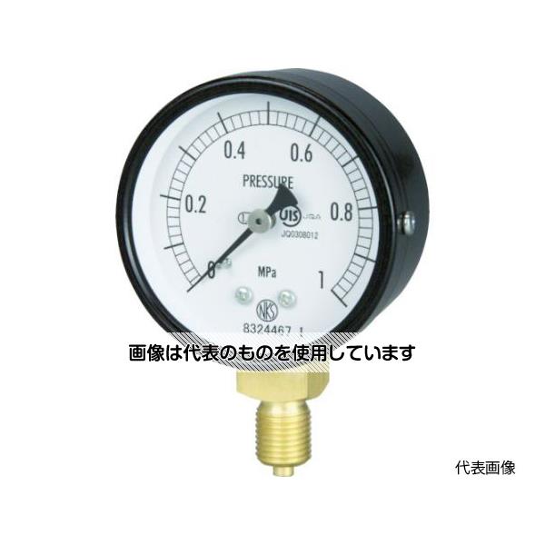 【アズワン AS ONE】実験室設備 工具類 工具、道具 ●ブルドン管の弾性変形(動き)を指針に伝える構造の圧力計で、構造が簡単なため取り扱いが容易です。 ●JIS B 7505-1規格品です。 商品の仕様 ●圧力レンジ(MPa)：0.0〜...