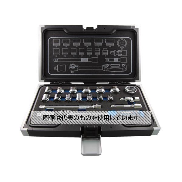 【アズワン AS ONE】実験室設備 工具類 工具、道具 ●ソケット全長22mmのショート仕様で狭所での作業に最適です。 商品の仕様 ●＜セット内容＞：19点 ●差込角：3/8" ●ソケット(6角)：8・10・11・12・13・14・15・...