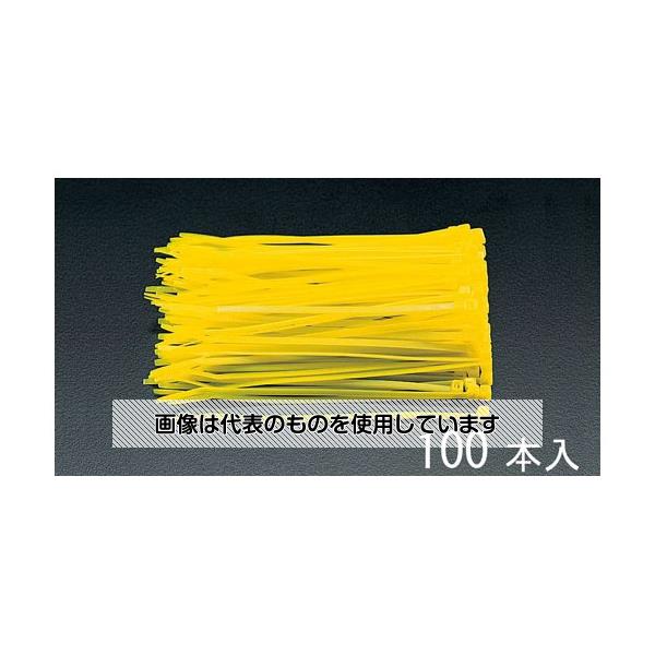 【アズワン AS ONE】実験室設備 工具類 工具、道具 ●入数は100本入りです。 商品の仕様 ●色：黄 ●全長：200mm ●幅：4.6mm ●最大径：55mm ●ループ引張強度：22kgf ●使用温度範囲：-40〜85℃ ●材質：ナイ...