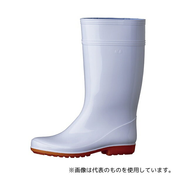 【アズワン AS ONE】実験室設備 工具類 工具、道具 ●機能性とデザイン性を両立させた長靴。低濃度の酸・アルカリに対する耐薬品性、ガソリン・軽油などに対する優れた耐油性を持っています。 ●内側底面から履き口にかけ伸びた4本の溝(エアチャ...