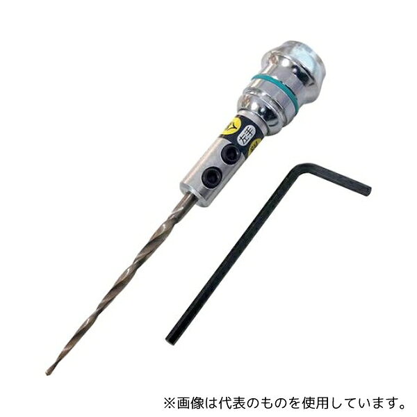 【アズワン AS ONE】実験室設備 工具類 工具、道具 ●電動ドライバーに両頭+ドライバービットを付けたままで、下穴ギリをワンタッチ着脱できます。 ●ドリルは専用設計で、本体に取り付けた時にドリルの軸部の溝がしっかりと固定されるので空転を...