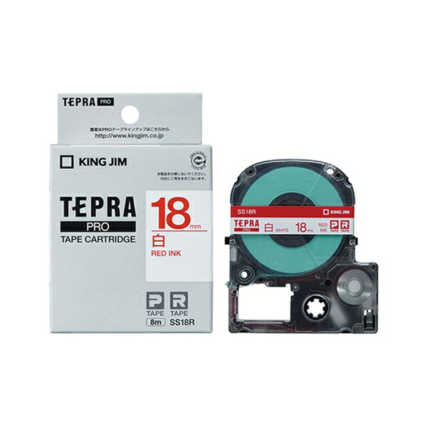 商品の特徴 キングジム SS18R テプラPROテープ白ラベル 18MM 赤文字 目的に応じて使い分ければ、もっと便利で美しく。 製品仕様 JANコード：4971660762002