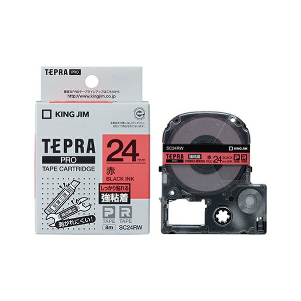 商品の特徴 キングジム SC24RW テプラPROテープ 強粘着ラベル 24MM 赤 目的に応じて使い分ければ、もっと便利で美しく。 製品仕様 JANコード：4971660765140