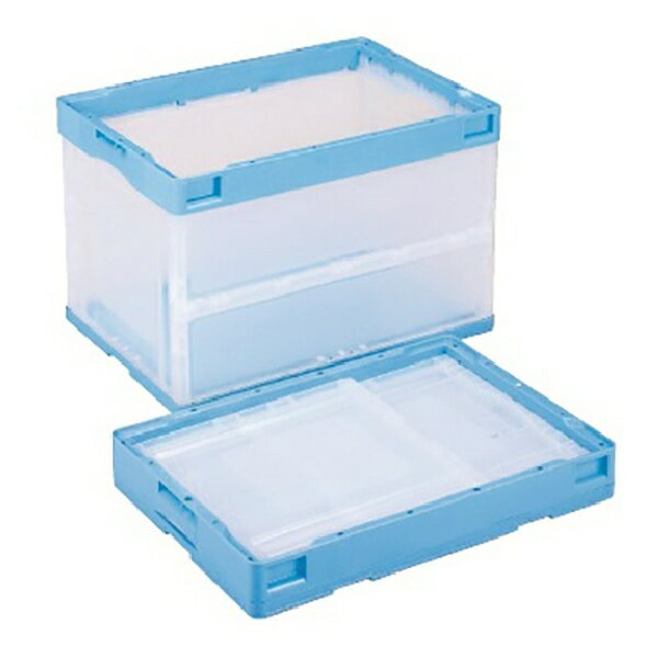 商品の特徴 岐阜プラスチック工業 CB-S61NR BTM 折りたたみコンテナー 蓋なし 60L 透明ブルー 折りたためば保管スペースはわずか約1／4。 製品仕様 ●外寸：幅530×奥366×高380mm ●容量：60l ●内寸：幅493×...