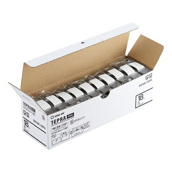 商品の特徴 キングジム SS18K-10PN テプラPROテープ エコパック 白ラベル 18MM 10個入 目的に応じて使い分ければ、もっと便利で美しく。 製品仕様 JANコード：4971660774753