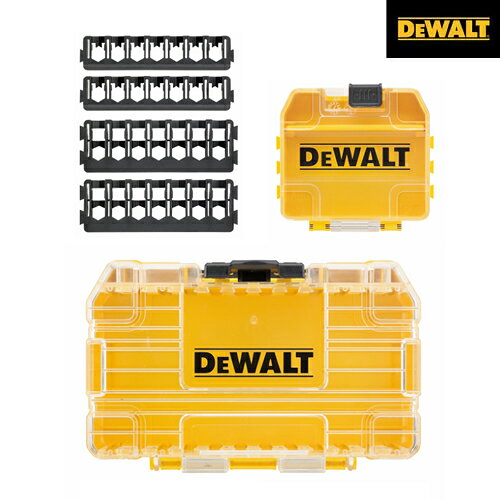 商品の特徴 DEWALT(デウォルト) Tough Case+ タフケース(小)セット DT70801-QZ ●大小28本分のビット収納に対応するビットバーとバルクタフケース(小)のセット ●収納するビットなどのサイズに合わせて自由にレイア...