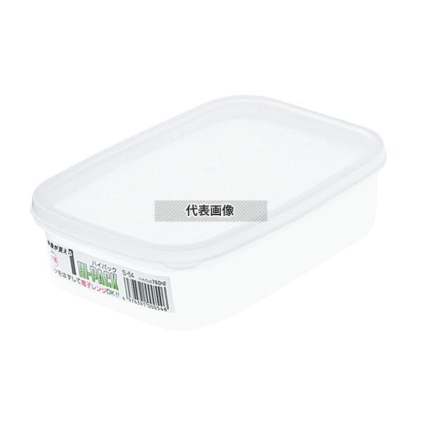 商品の特徴 ハイパック 角型 S-54 ●本体耐熱温度：-20℃〜120℃ ●蓋耐熱温度：-30℃〜60℃ ●電子レンジでのご使用の際は蓋をはずしてお使いください。また、ラベル等ははがしてください。食器洗浄機でのご使用の際は蓋をはずしてお使...