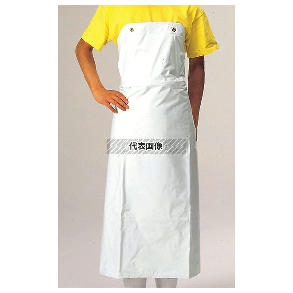 商品の特徴 ワンタッチ 前掛 胸付 白 900×1150 ●紐を使わなく、腰のところのワイヤーで装着するので、肩がこらず、また、着脱が簡単に行えます。 ●バンド(ワイヤー部)、及び胸部が二重三重の補強をしていますので、大変丈夫です。 ●裾の...