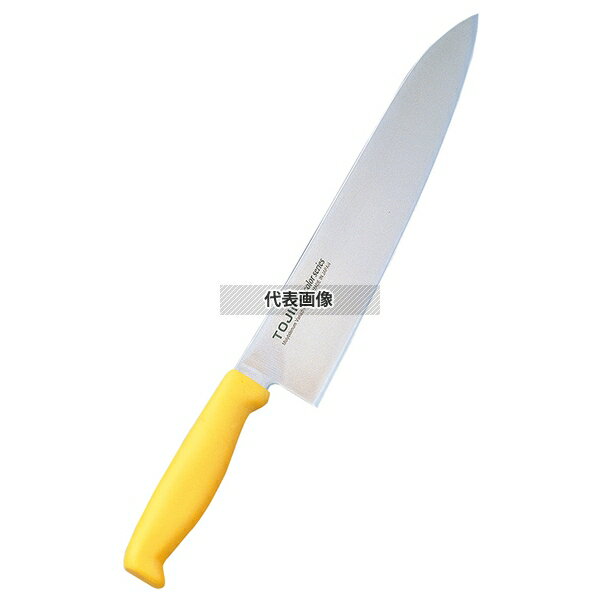 商品の特徴 トウジロウ カラー庖丁 牛刀 21cm F-146Y 黄 ●本刃付き ●刀身：医療用メス材であるモリブデンバナジウム鋼使用。錆びにくい、ねばりがあり、かけにくい等厳しい要求に答えます。 ●ハンドル：現場の声にもとづいた握りやすく...
