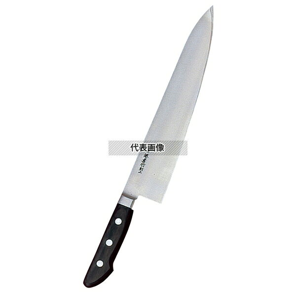 商品の特徴 堺孝行 (日本鋼・ツバ付) 牛刀 24cm 15013 ●日本鋼を使用し、最もポピュラーな庖丁です。 ●両刃 製品仕様 ●型番:15013 ●英語商品名:Sakai Takayuki Japan Steel Gyuto Knif...