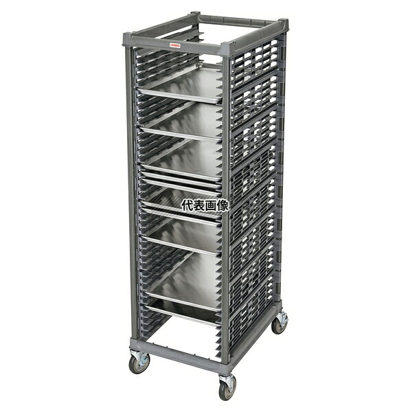 商品の特徴 CAMBRO(キャンブロ) アルティメット シートパンラック UPR1826FP40 ●材質は鋼鉄のように頑丈な複合素材(コンポジット)採用。 ●オーブンから直接収納できます。(177℃まで) ●プラスチックキャスター。 ●棚間...