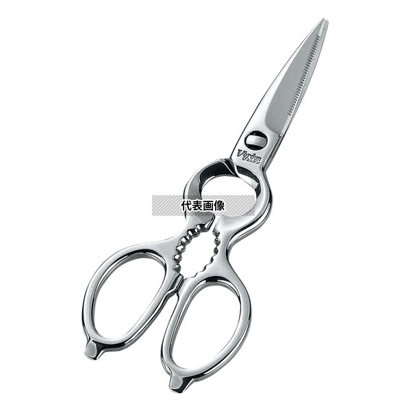 商品の特徴 ヴェルダン オールステンキッチンバサミ OVK-2 ●オールステンレス製で丸洗いでき清潔。取り外して洗えます。 製品仕様 外寸1:全長:210mm 重量:190g 材質:ステンレス刃物鋼 食器乾燥機 対応:○ 製造生産国:中国 ...