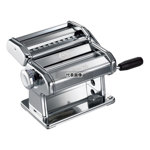 商品の特徴 手動式パスタマシン ATL150(新) ●本場イタリア製のパスタマシン。パスタ生地作り、伸ばし、製麺をこれ一台でできます。 ●メインローラーの厚さ調節ダイヤルは9段階(0.3mmから2.5mm)まで高精度に調節できます。標準カッ...