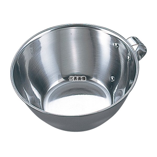 商品の特徴 18-0 お好みカップ 小 スポット止(φ112×60) 製品仕様 内寸1:φ112×60mm 容量:400ml 材質:18-0ステンレス JANコード：4519391003317