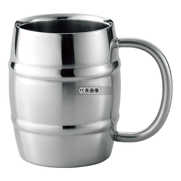商品の特徴 18-8 タル型 二重マグカップ 300ml ●真空2重構造により保冷・保温効果が抜群。 製品仕様 外寸1:82×119×H100mm 容量:300cc 材質:18-8ステンレス 洗浄機:○ 消毒 保管庫:○ JANコード：49...