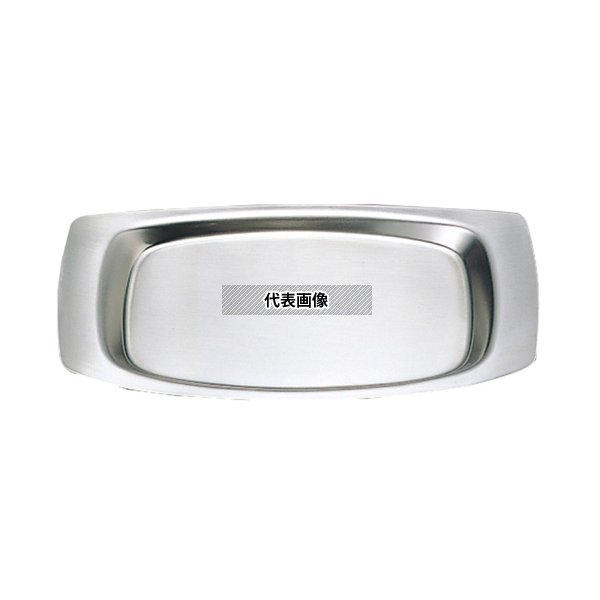 商品の特徴 K 18-8 セットトレー 25cm 製品仕様 外寸1:260×140mm 内寸1:185×115mm 材質:18-8ステンレス JANコード：4954057700023