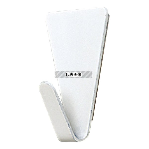 商品の特徴 粘着ミニフック(10ヶ入)H-427 ●カレンダーやカギなどの小物掛けに適したミニサイズのフックです。 ●取付け方法:粘着テープ ●10個入り 製品仕様 外寸1:20×10×H30mm 材質:本体:鋼板(メラミン焼付塗装) 表面...